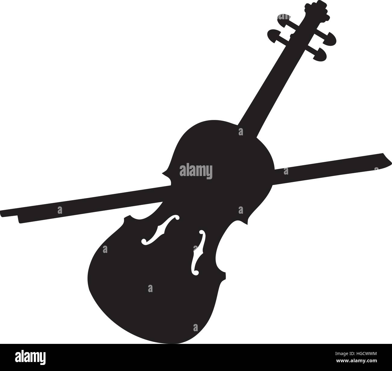 Violin with violin bow Stock Vector Image & Art - Alamy