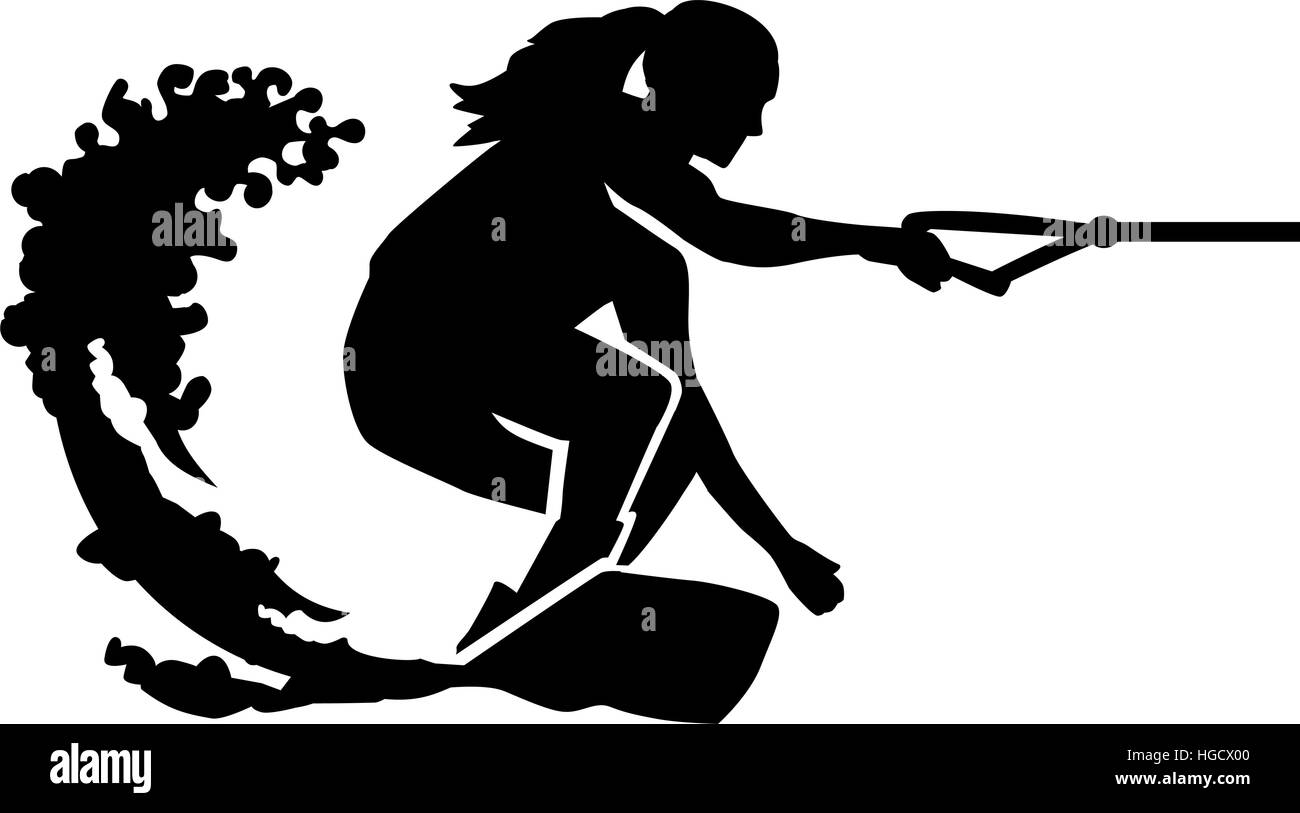 Wake surf Stock Vector Images - Alamy