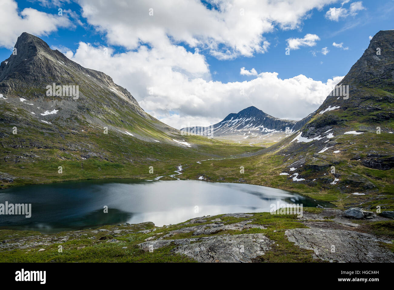Mountain lake, Norway Stock Photo - Alamy