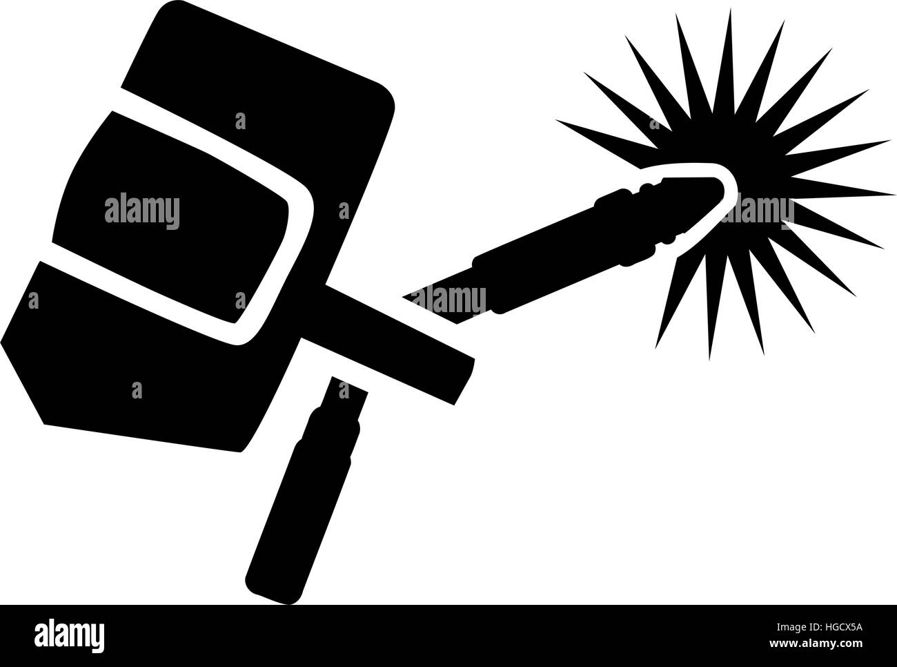 Welder welding Stock Vector Images - Alamy