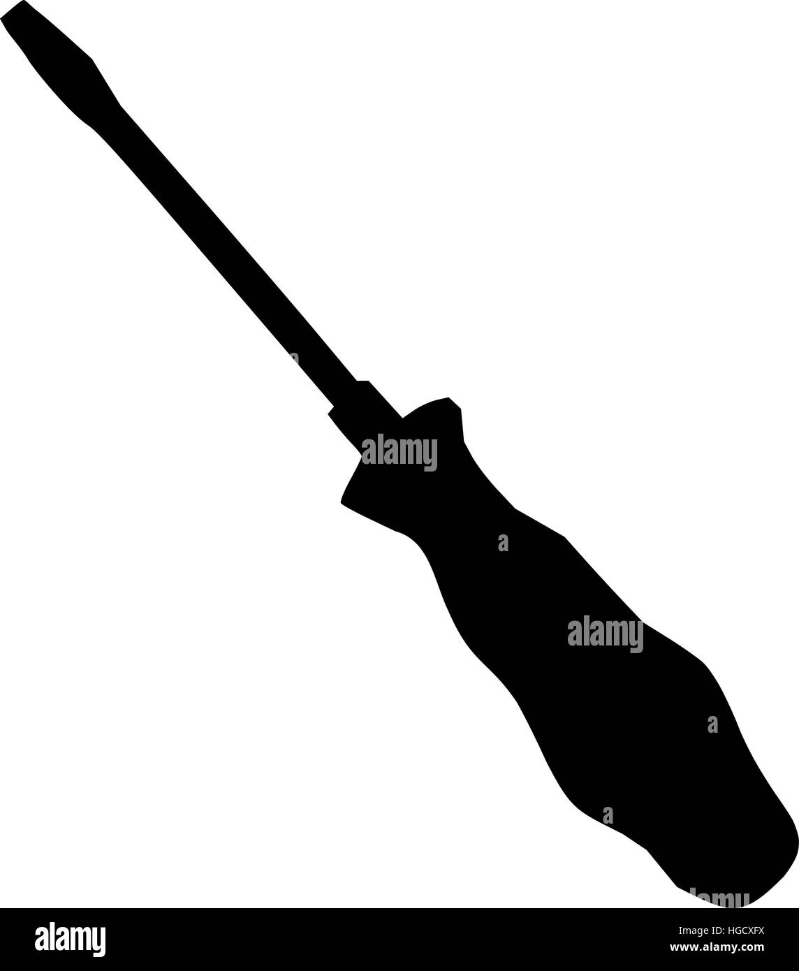 Worker screwdriver on white Black and White Stock Photos & Images - Alamy