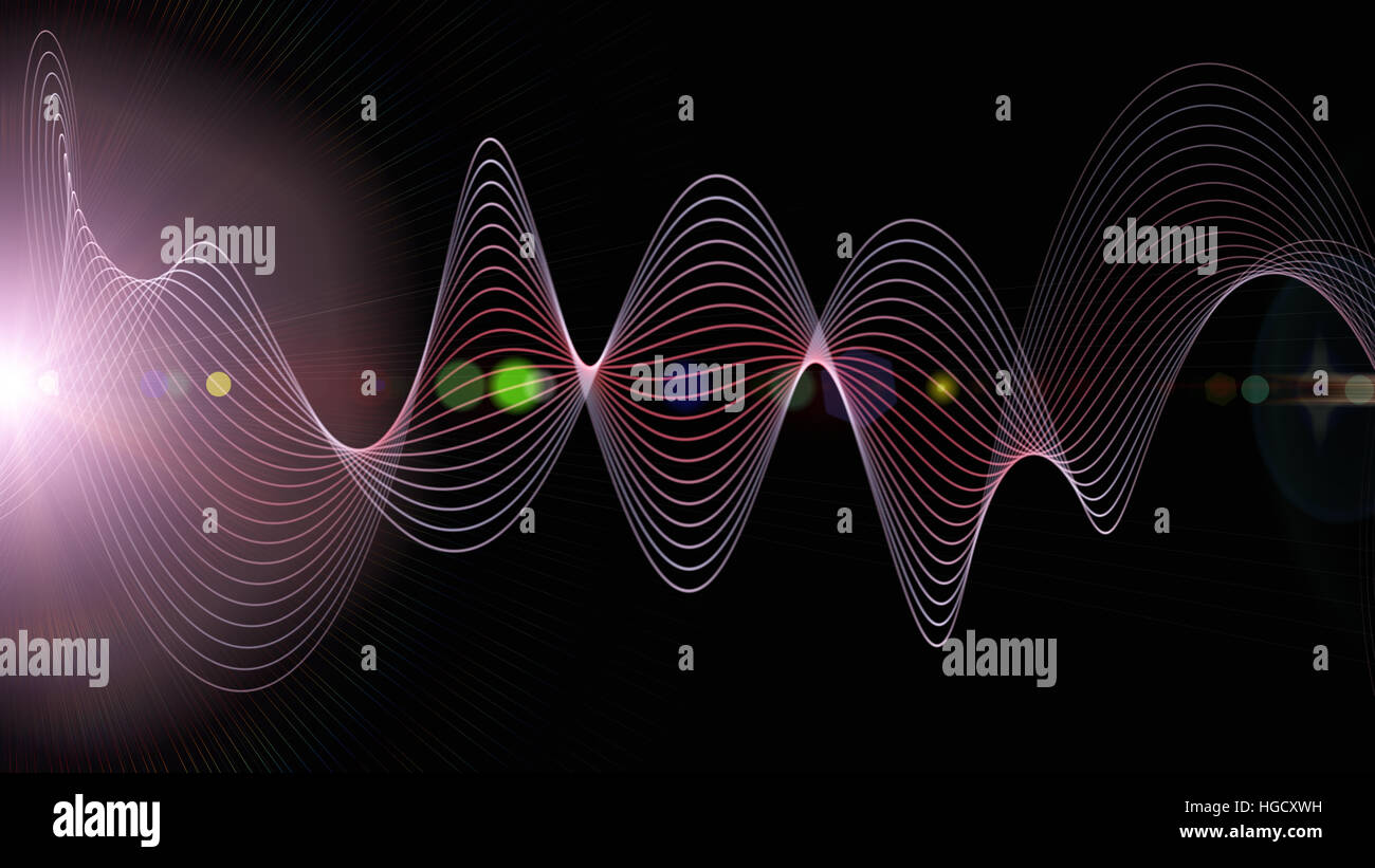 Futuristic particle background design illustration with lights Stock ...