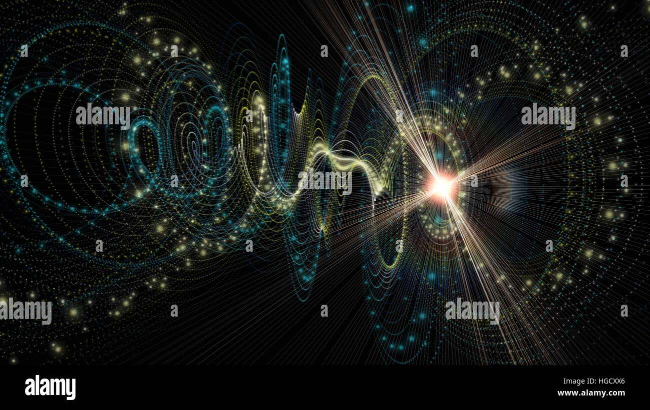 Futuristic particle background design illustration with lights Stock ...