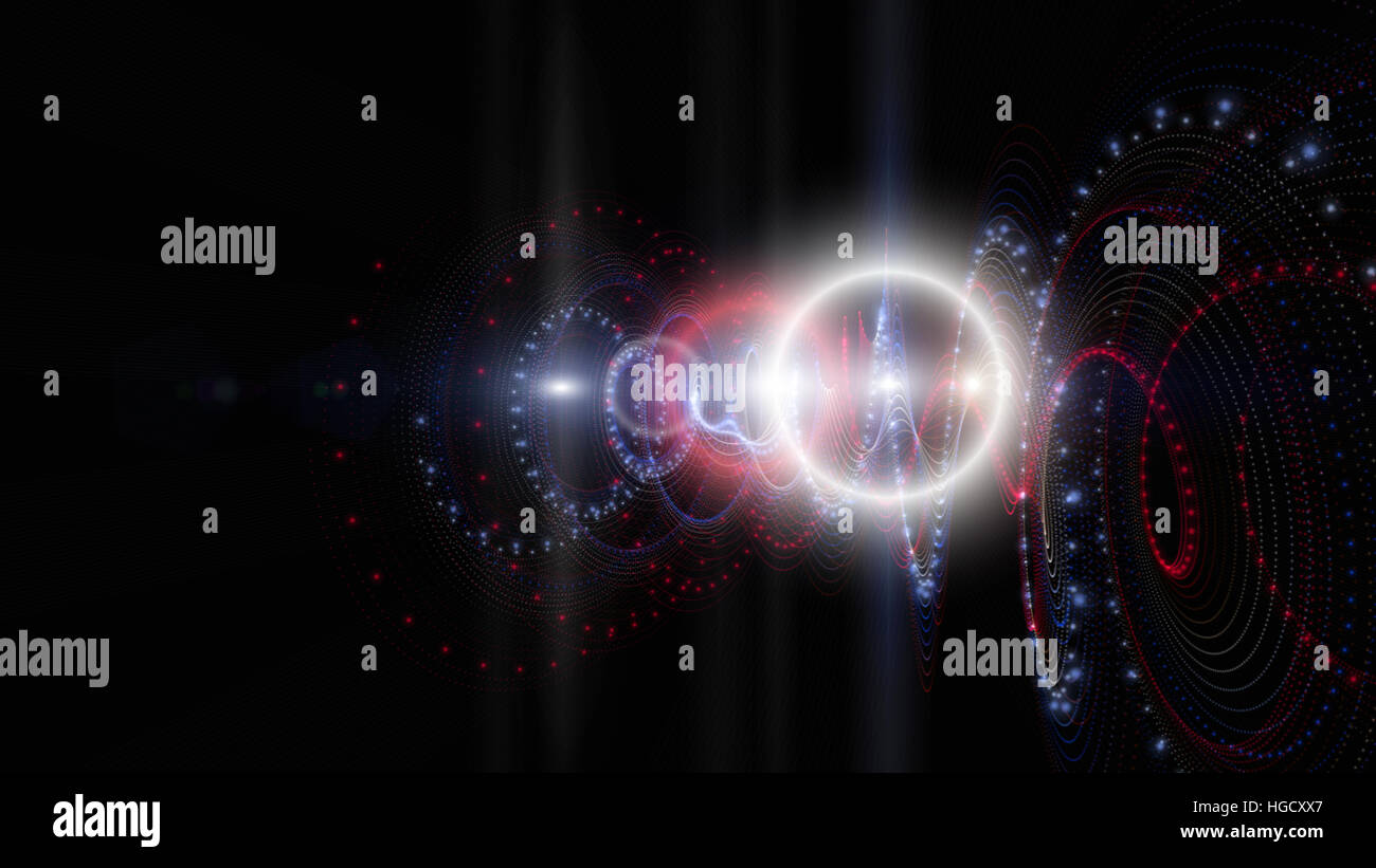 Futuristic particle background design illustration with lights Stock ...