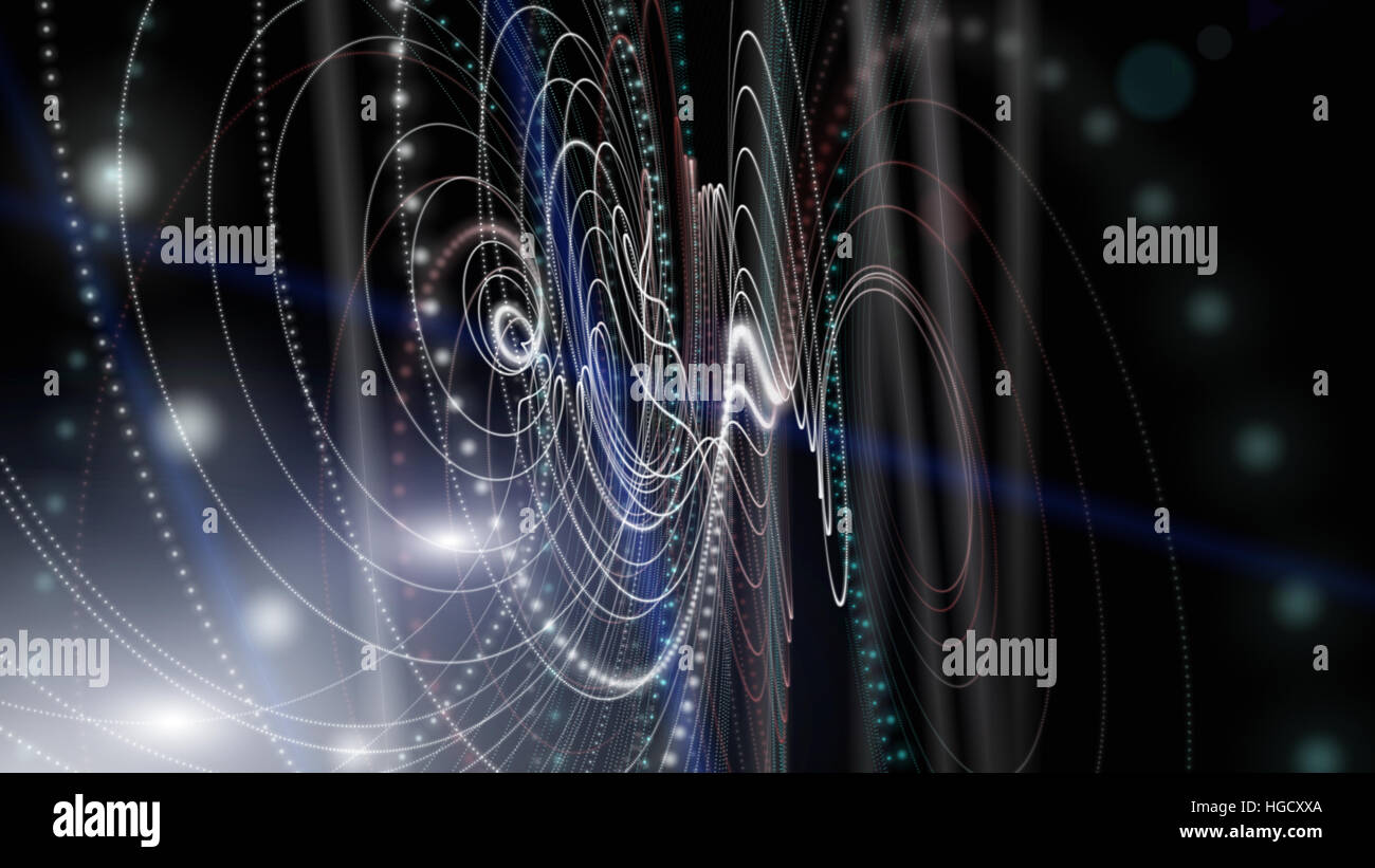 Futuristic particle background design illustration with lights Stock ...