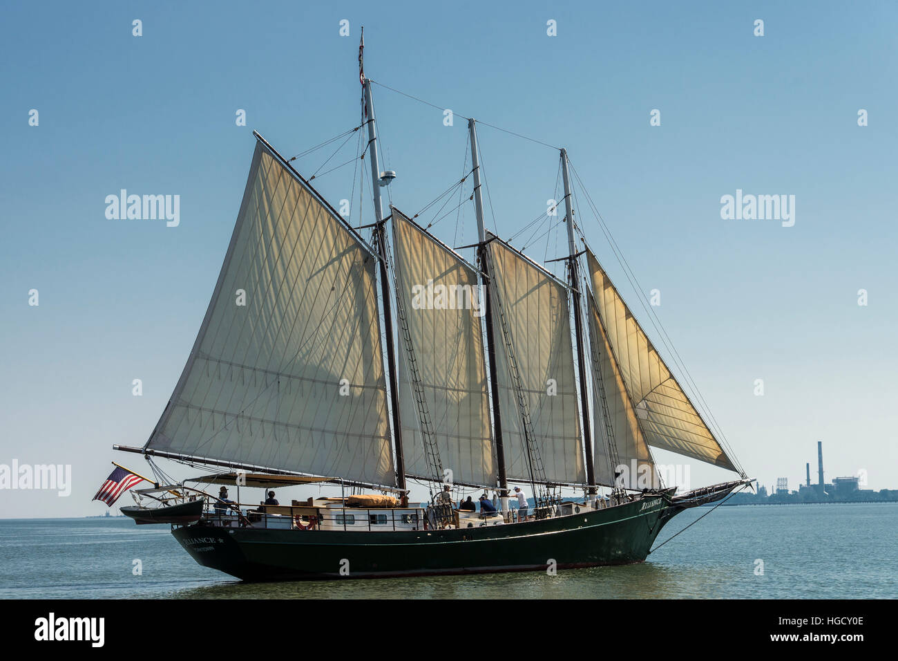 Schooner Alliance on the James River Stock Photo - Alamy
