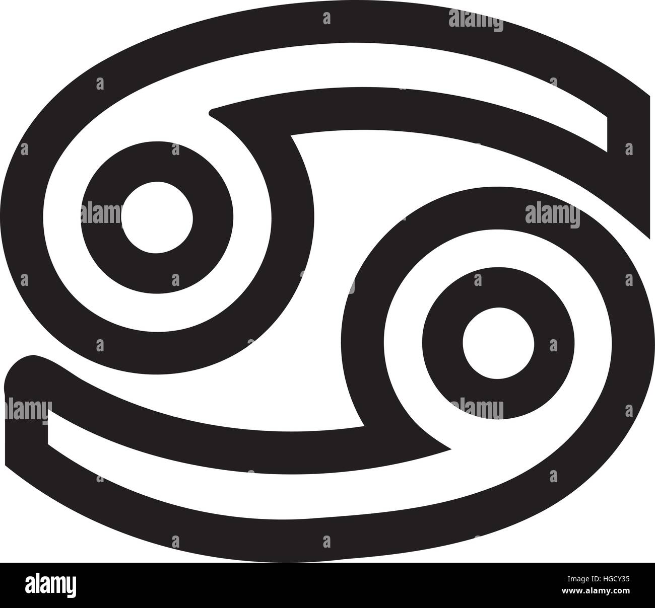 Zodiac sign cancer outline Stock Vector Image & Art - Alamy