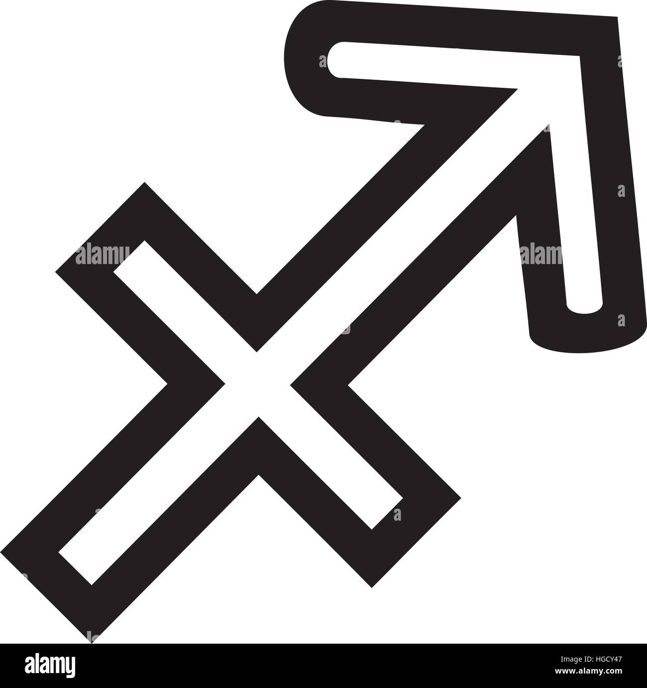Sagittarius zodiac sign outline Stock Vector Image & Art - Alamy