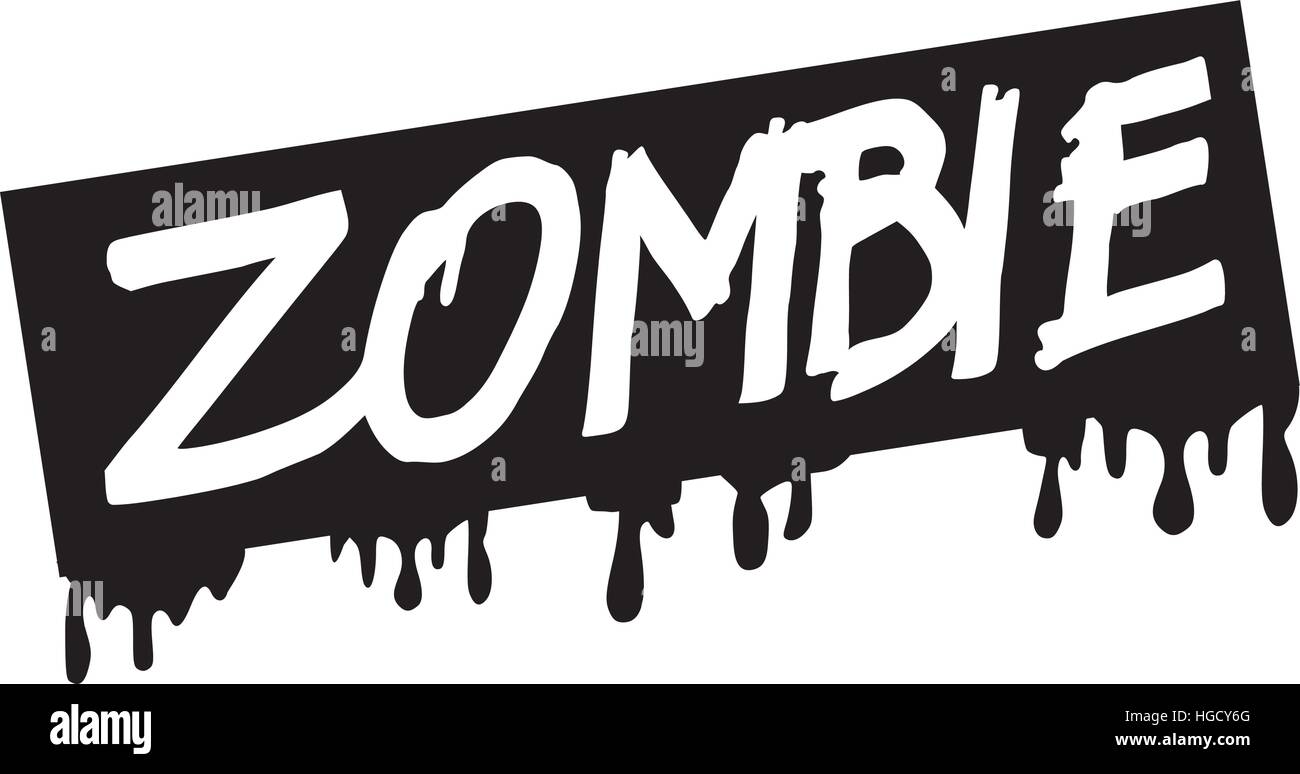 Zombie word bloody sign hi-res stock photography and images - Alamy