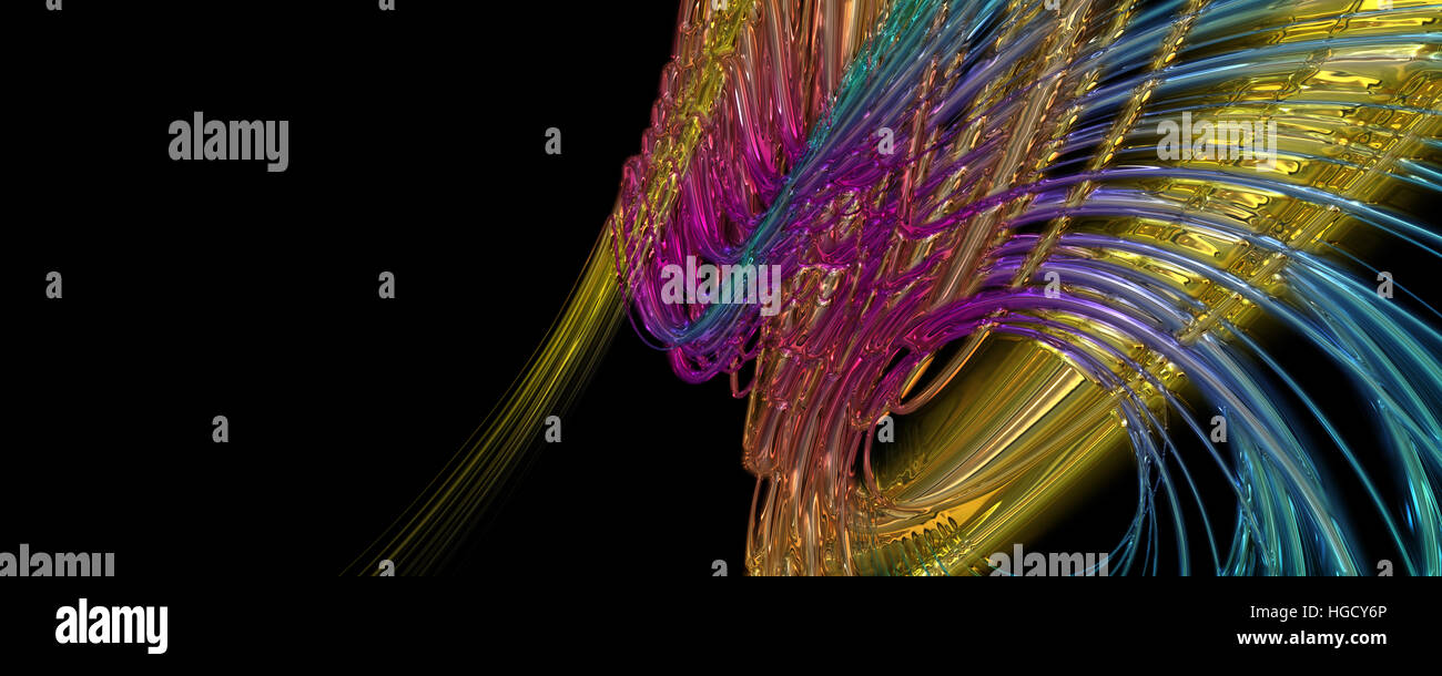 Wonderful abstract illustrated panorama glass object Stock Photo - Alamy