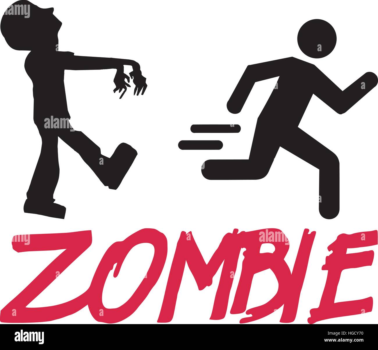 Zombie hunting a man Stock Vector Image & Art - Alamy