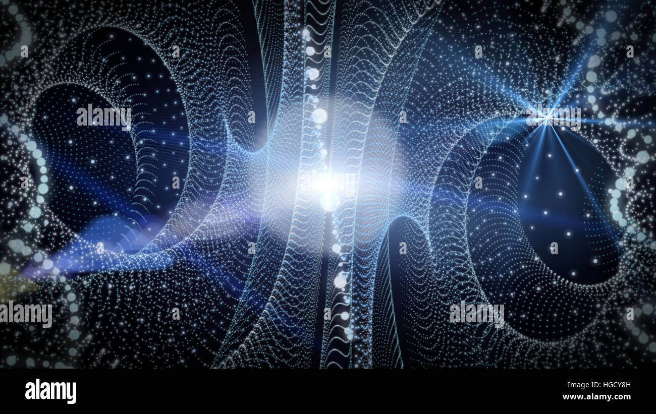 Futuristic particle background design illustration with lights Stock ...