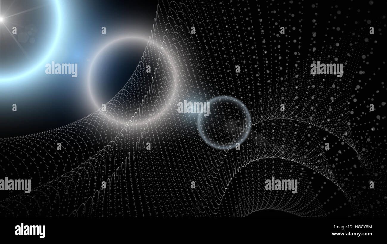 Futuristic particle background design illustration with lights Stock ...