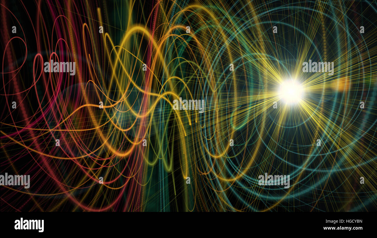 Futuristic particle background design illustration with lights Stock ...