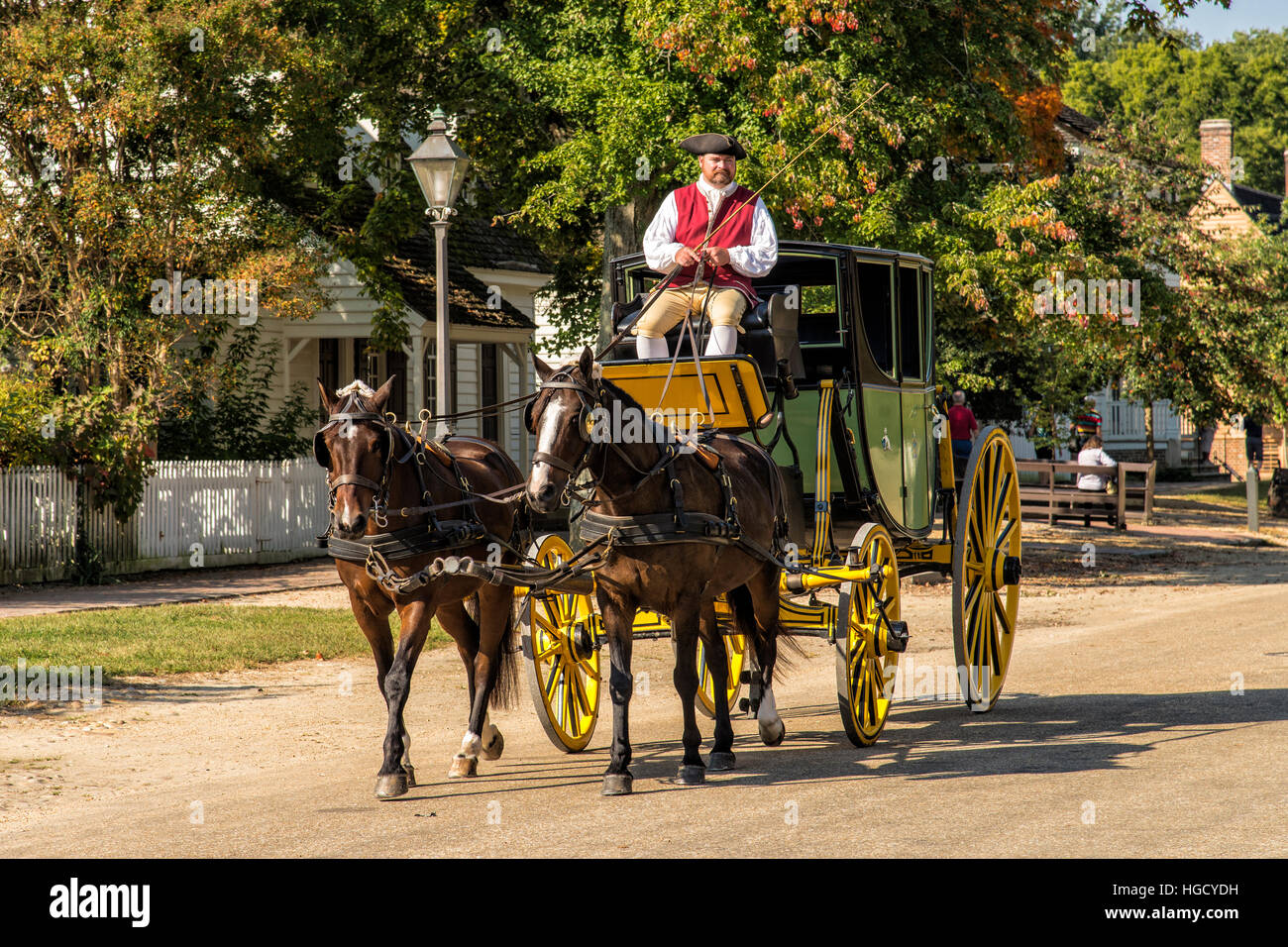 Horse drawn carriage in colonial hi-res stock photography and images ...