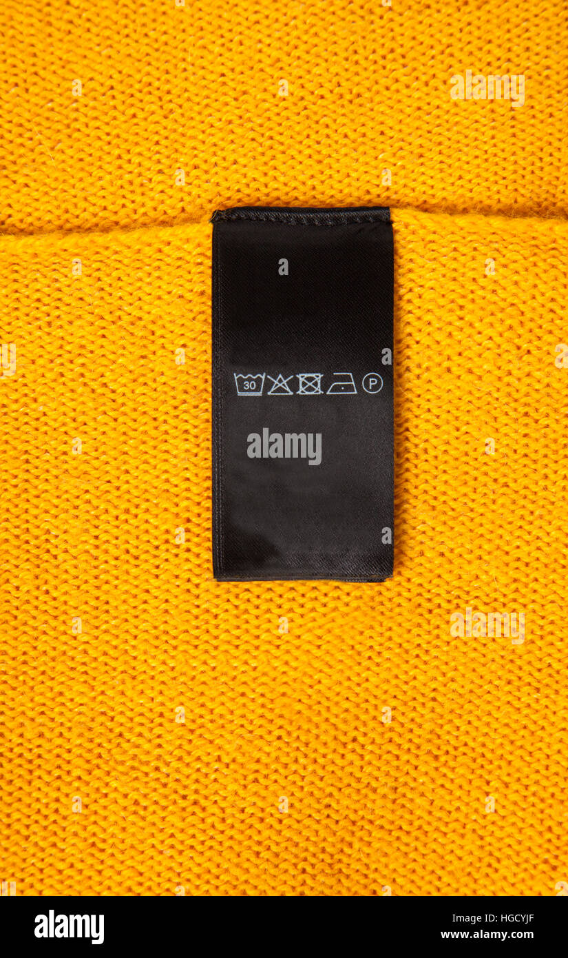 Label wash care instructions on hi-res stock photography and images - Alamy