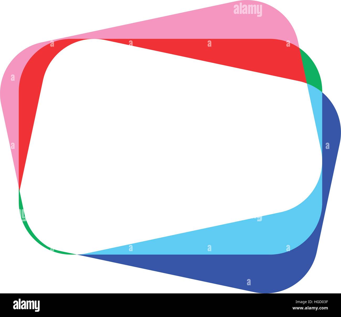Abstract Overlapping Colored Card Stock Vector Image & Art - Alamy