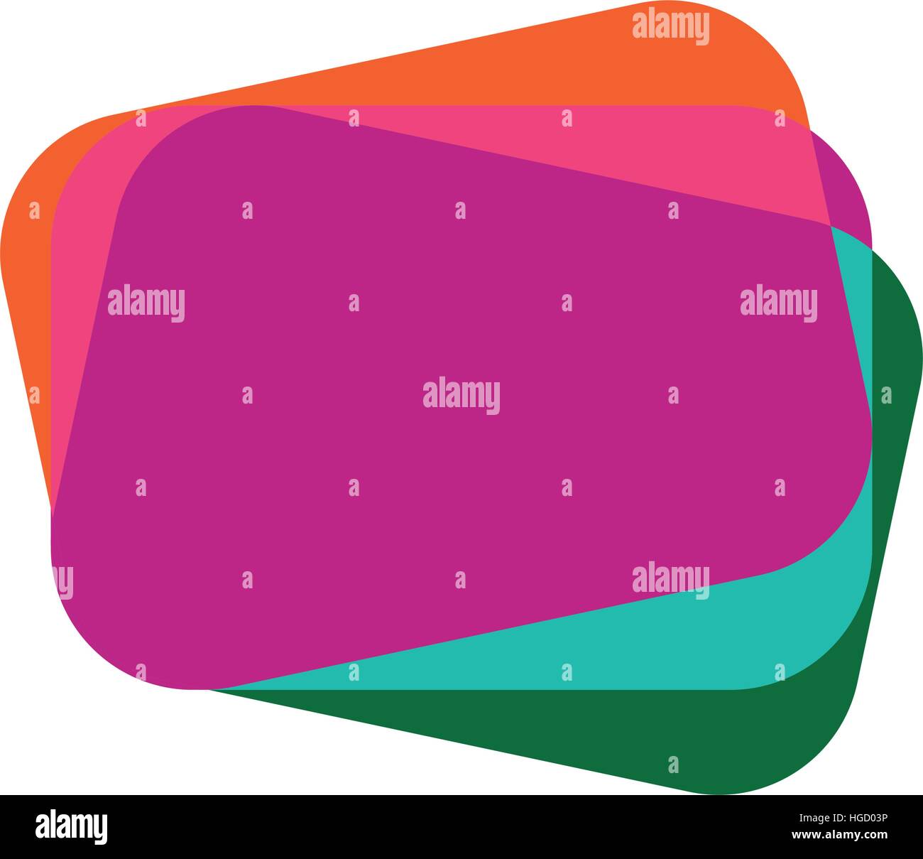 Abstract Overlapping Colored Card Stock Vector Image & Art - Alamy