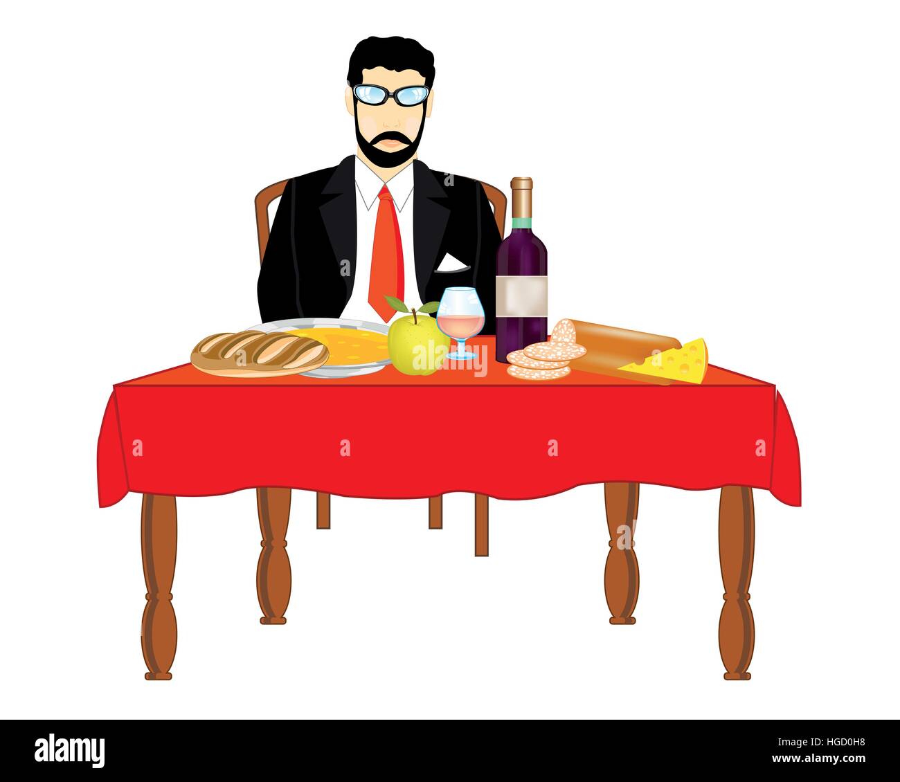 Table tie Stock Vector Images - Alamy