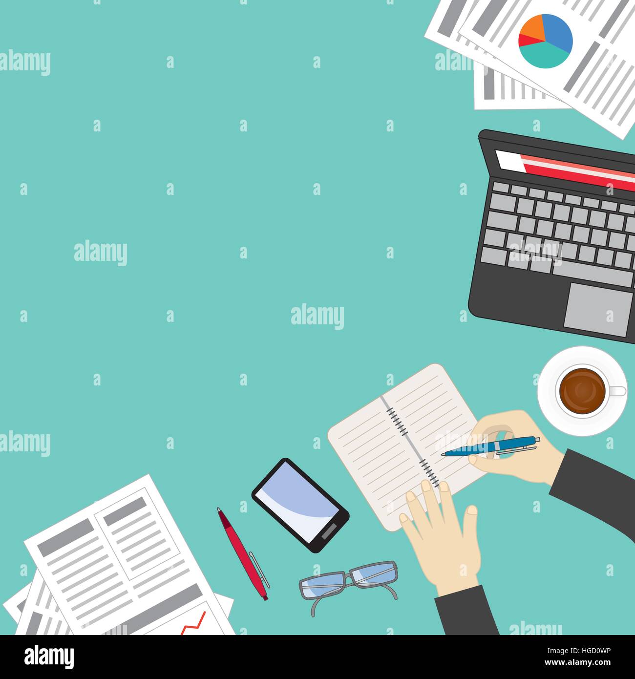 Modern workplace vector vectors Stock Vector Images - Alamy