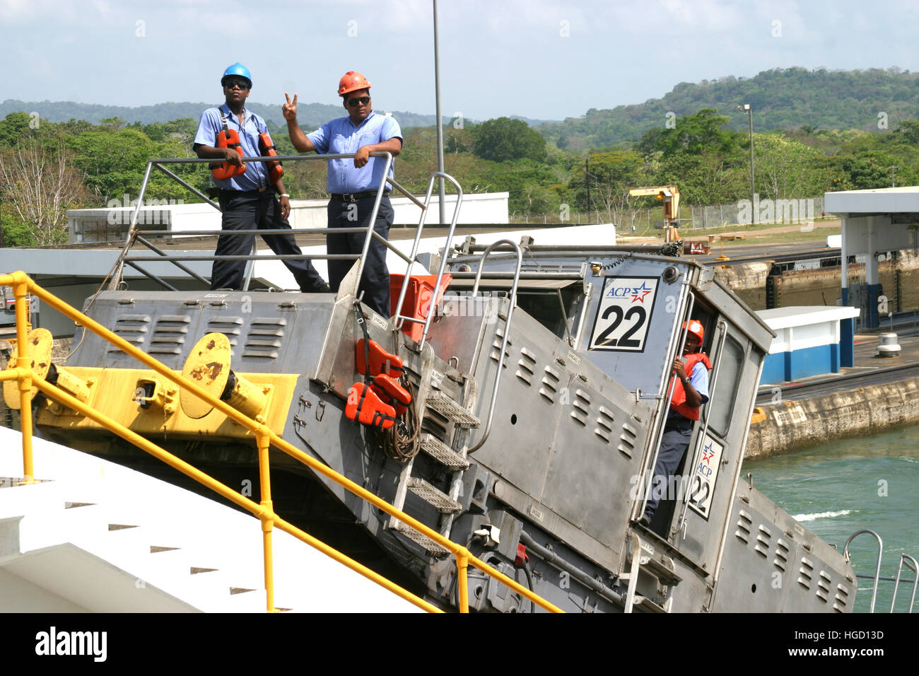 Electric mule, Panama Canal Stock Photo - Alamy