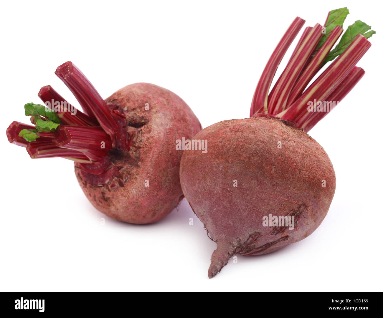 Two fresh Beets over white background Stock Photo - Alamy