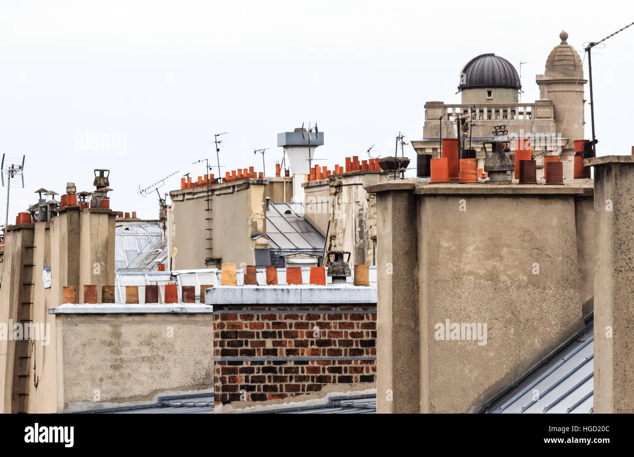 Parisian traditional rooftops Stock Photo - Alamy