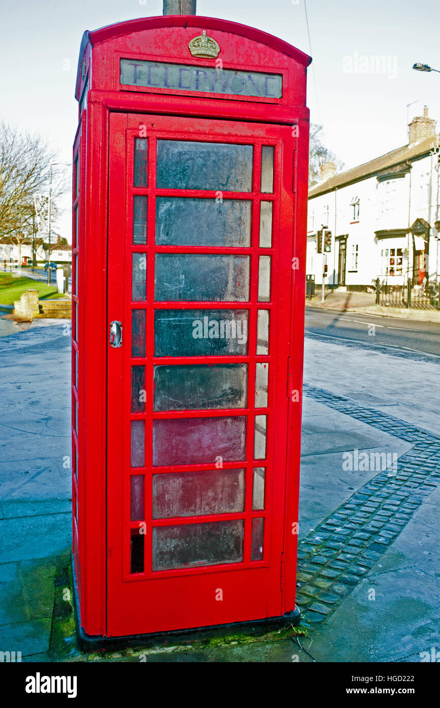 Telephone Box, Norton Cleveland Stock Photo - Alamy