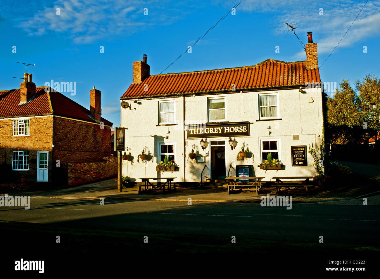 The Grey Horse, Elvington, Yorkshire Stock Photo - Alamy