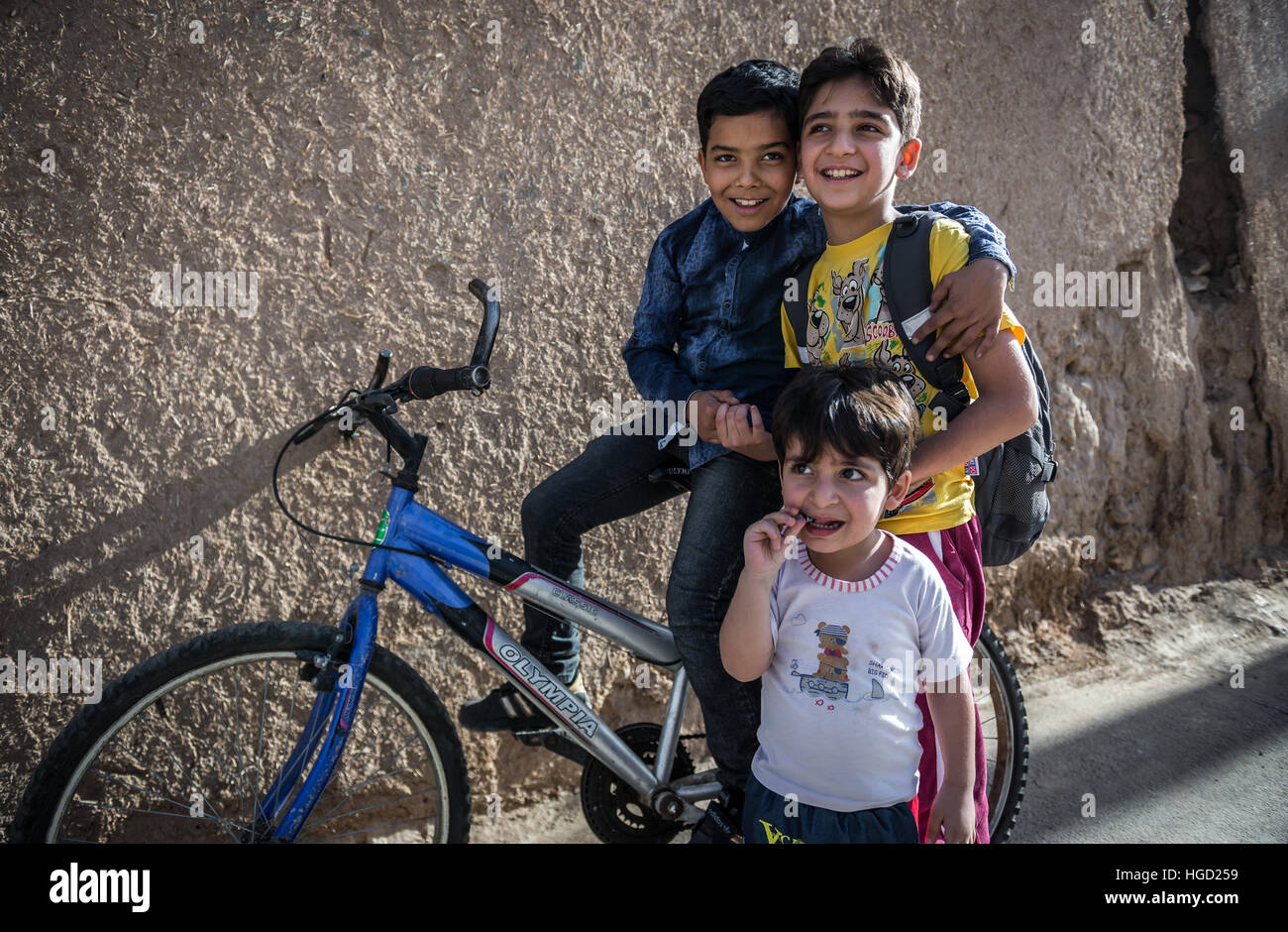 Iranian boys in Kashan city, capital of Kashan County of Iran Stock ...