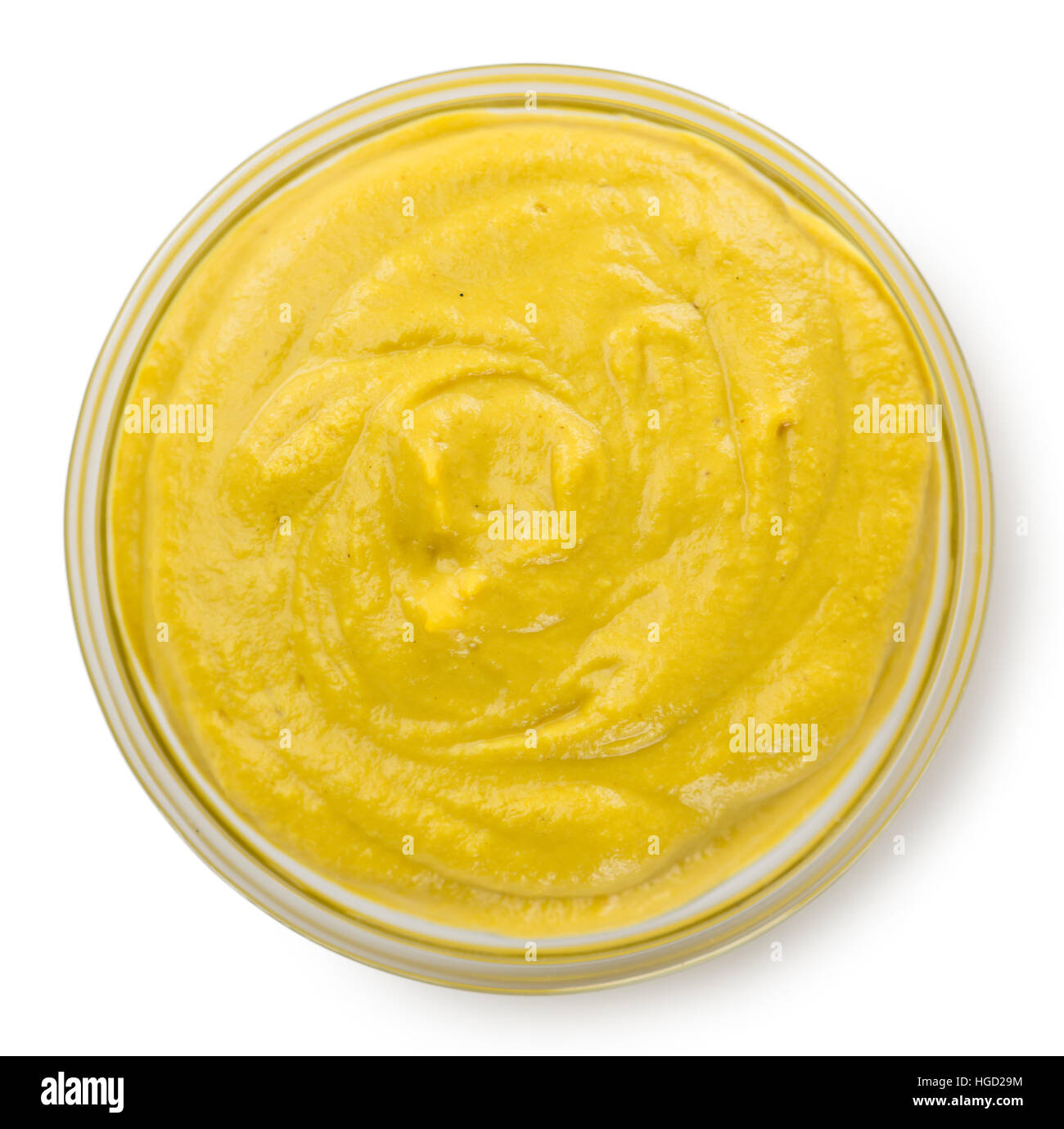 Fresh made Mustard isolated on white background (close-up shot Stock ...