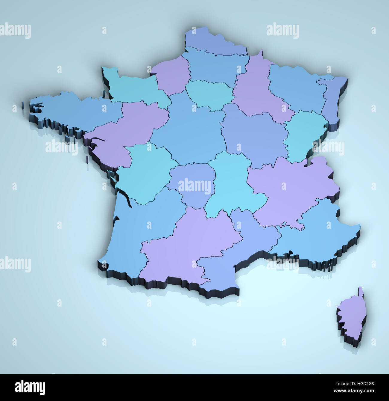 Map of france digital hi-res stock photography and images - Alamy