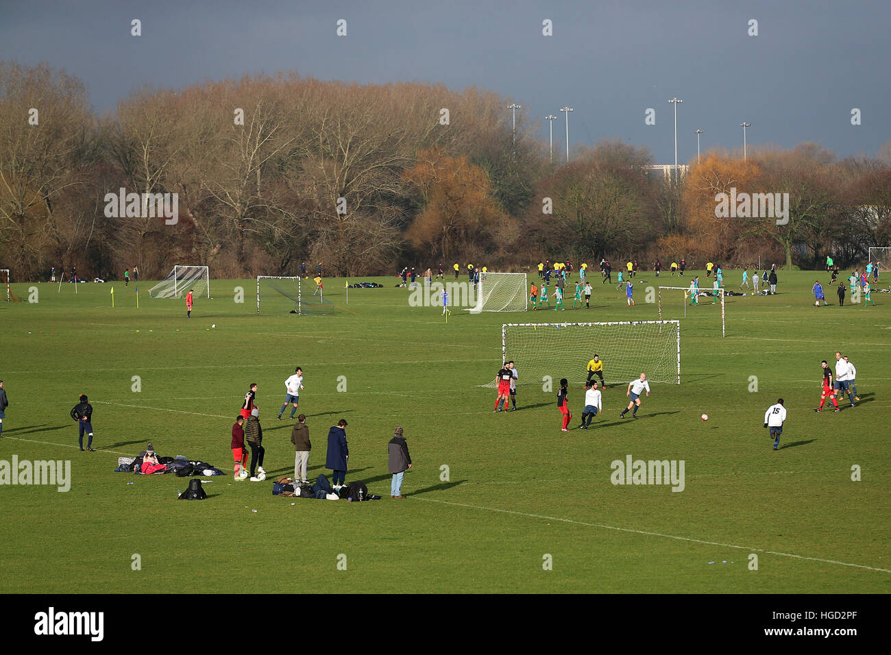 Hackney marshes football view hi-res stock photography and images - Alamy