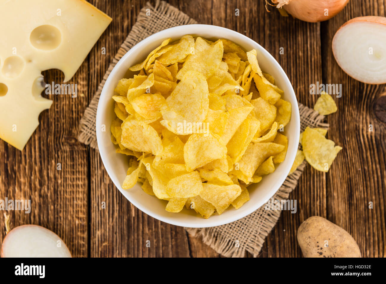 Schone Cheese And Onion Potato Chips Bild