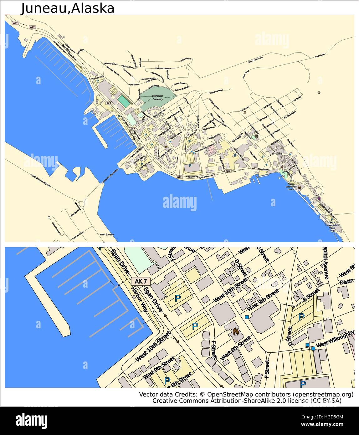 Map of seward Stock Vector Images - Alamy