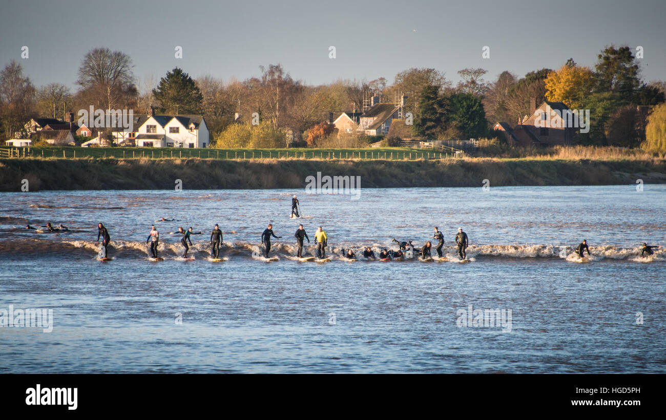 Severn bore surfers hi-res stock photography and images - Alamy