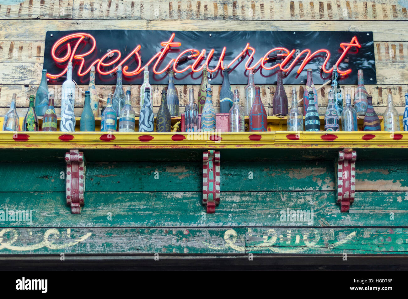 House of Blues Restaurant doorway neon sign in Orlando, Florida, USA ...