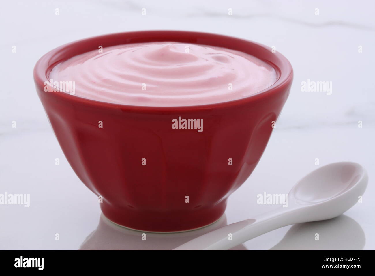 Delicious slow churned Greek strawberry yogurt, with lots of fruit and ...