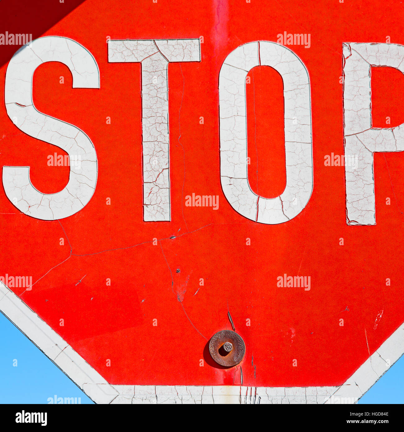 the stop signal write in south africa and sky Stock Photo - Alamy
