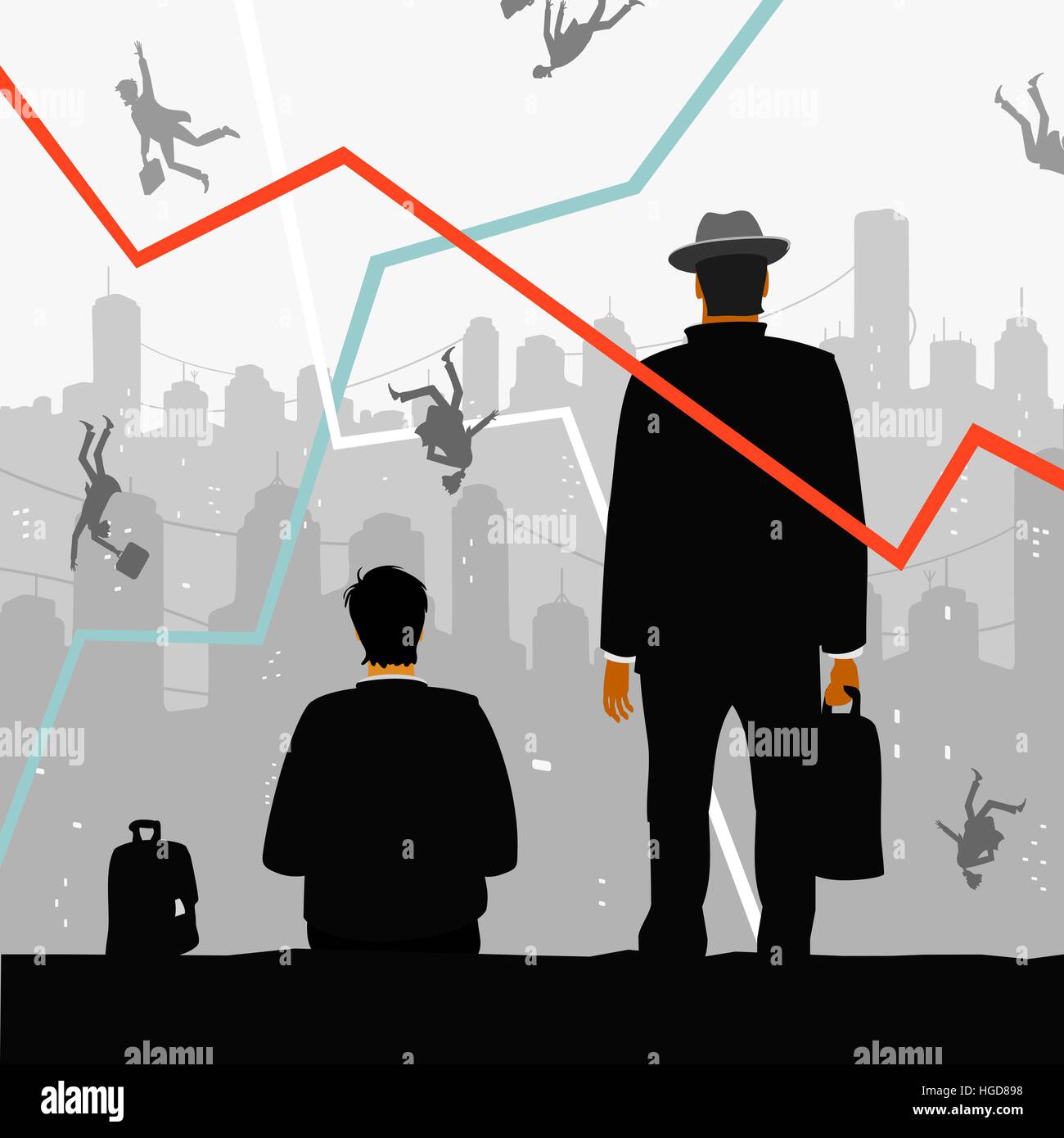 Financial Crisis Vector Illustration Stock Vector Image & Art - Alamy