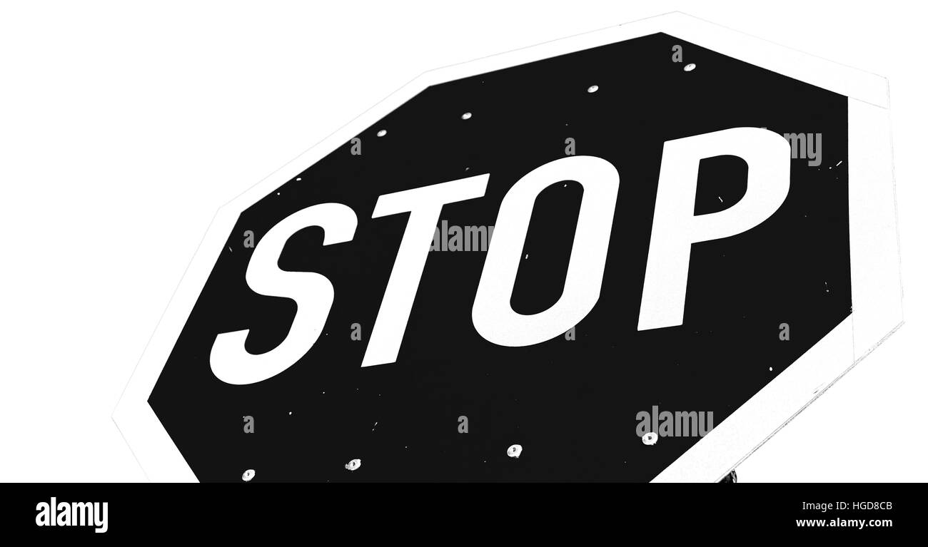 the stop signal write in south africa and sky Stock Photo - Alamy