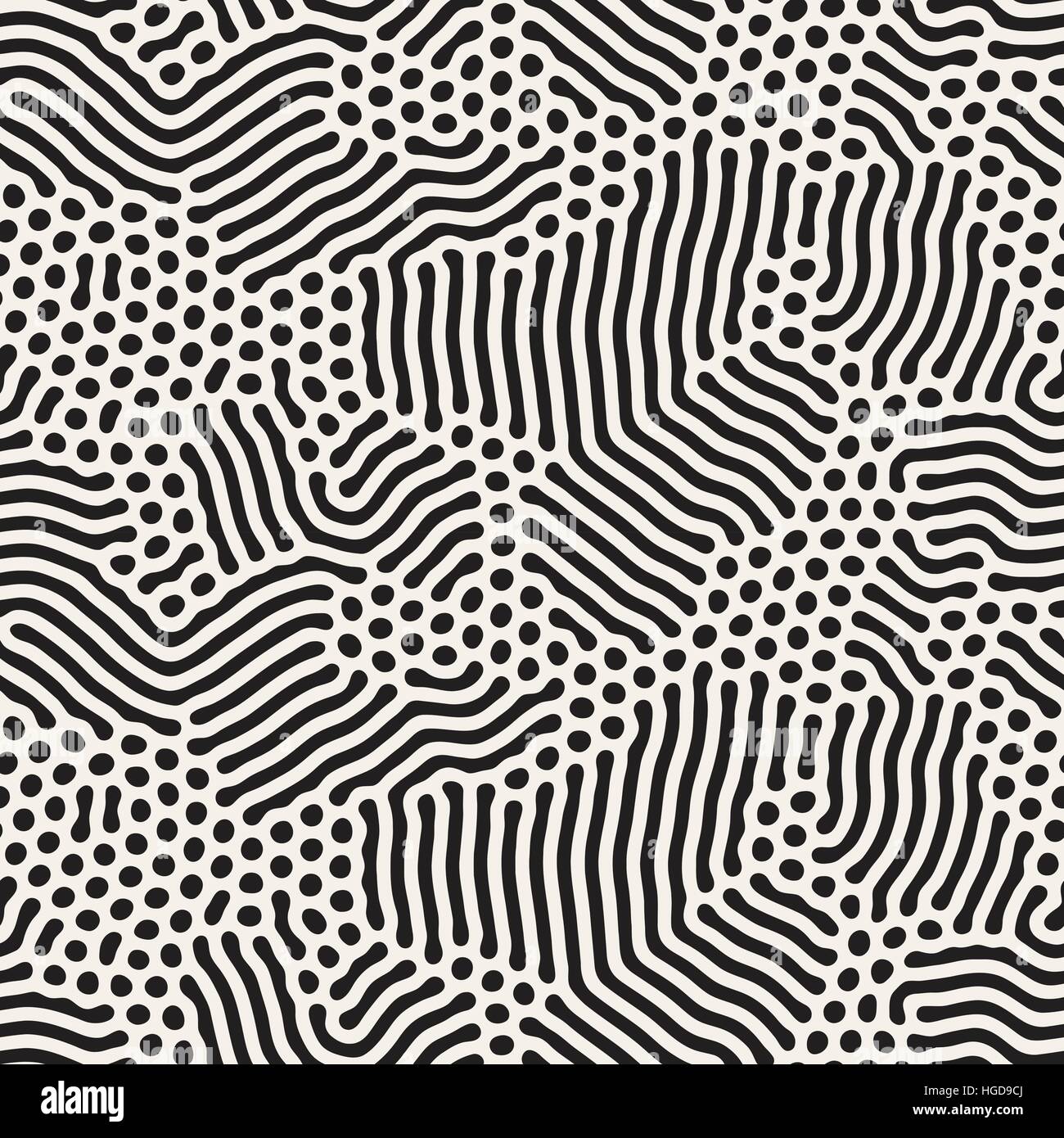 Organic Irregular Rounded Lines. Abstract Freehand Background Design ...