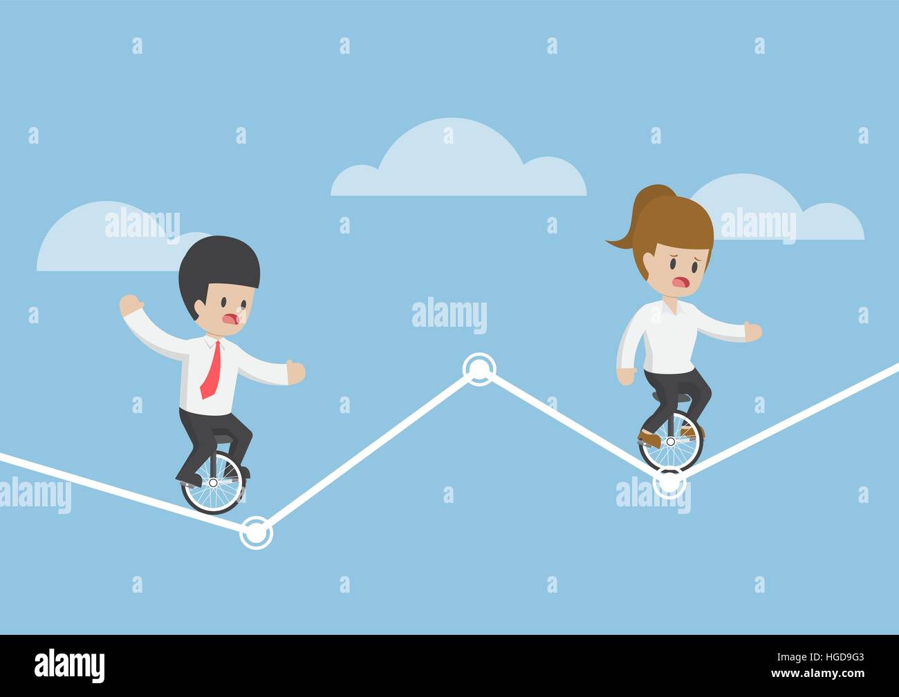 Unicycle vector vectors hi-res stock photography and images - Alamy