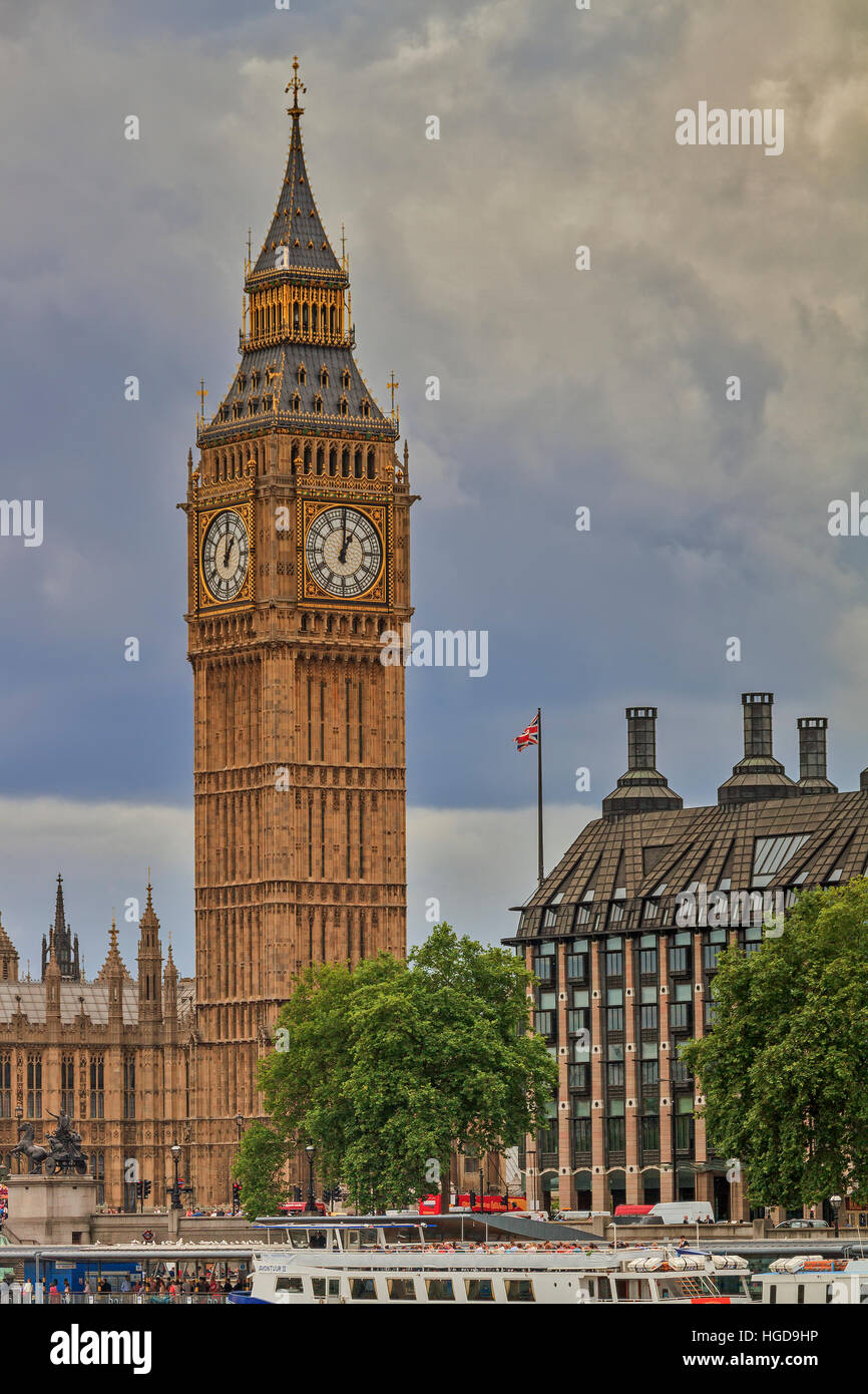 Big Ben Seen From River Thames London UK Stock Photo - Alamy