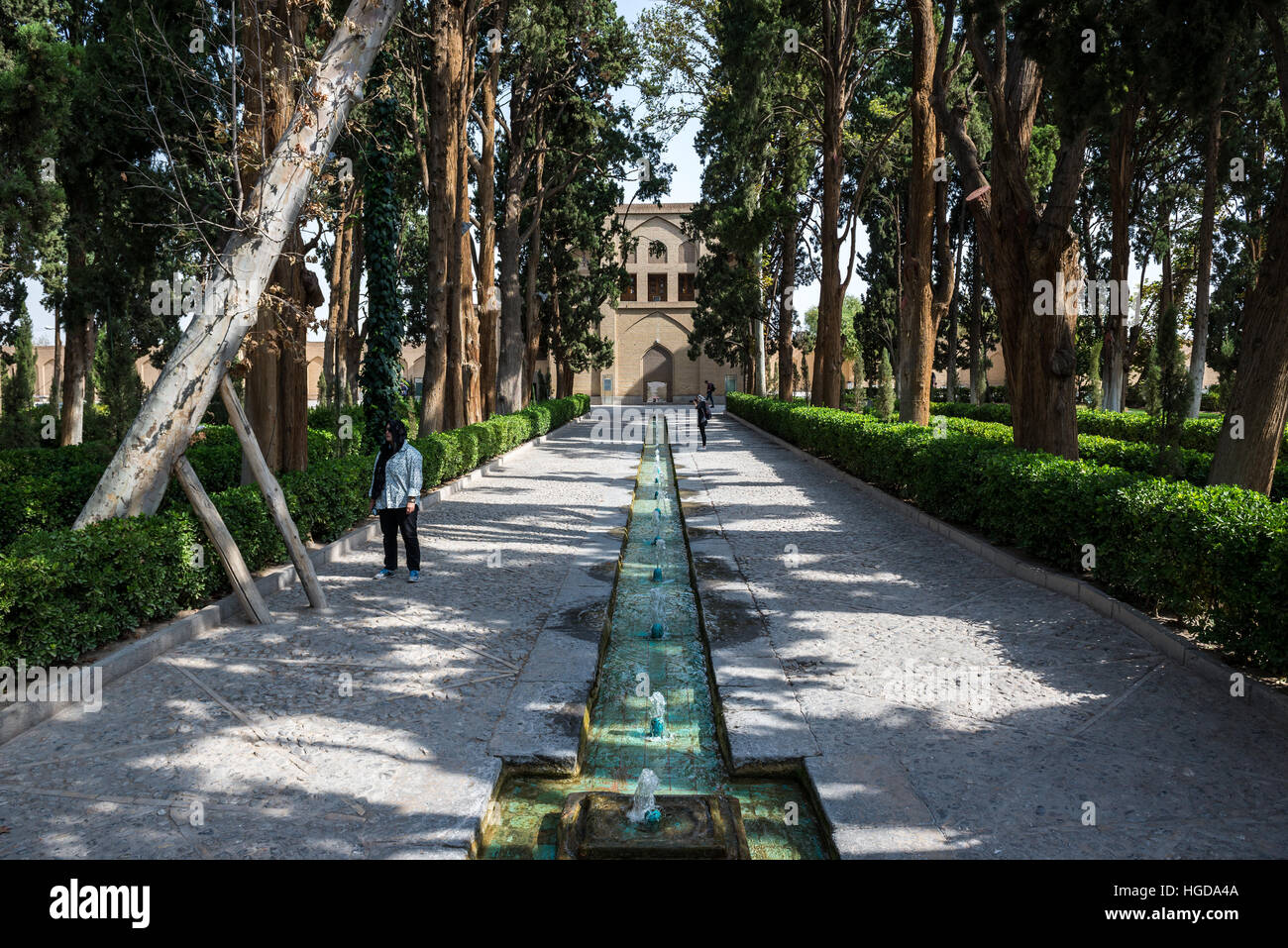 Water channel in oldest extant Persian garden in Iran called Fin Garden ...