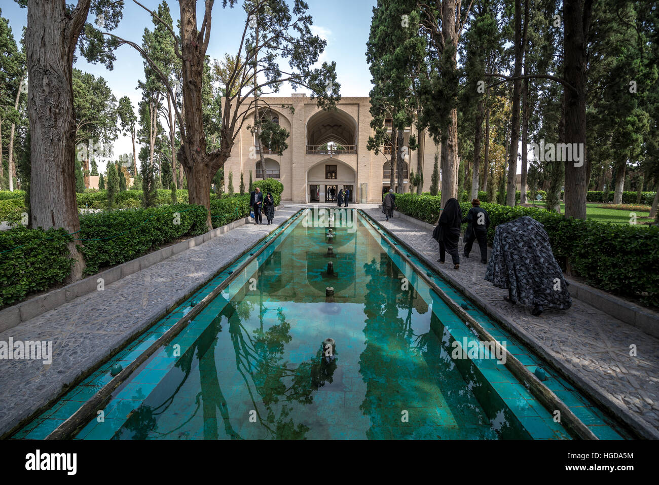 Pool in oldest extant Persian garden in Iran called Fin Garden (Bagh-e ...