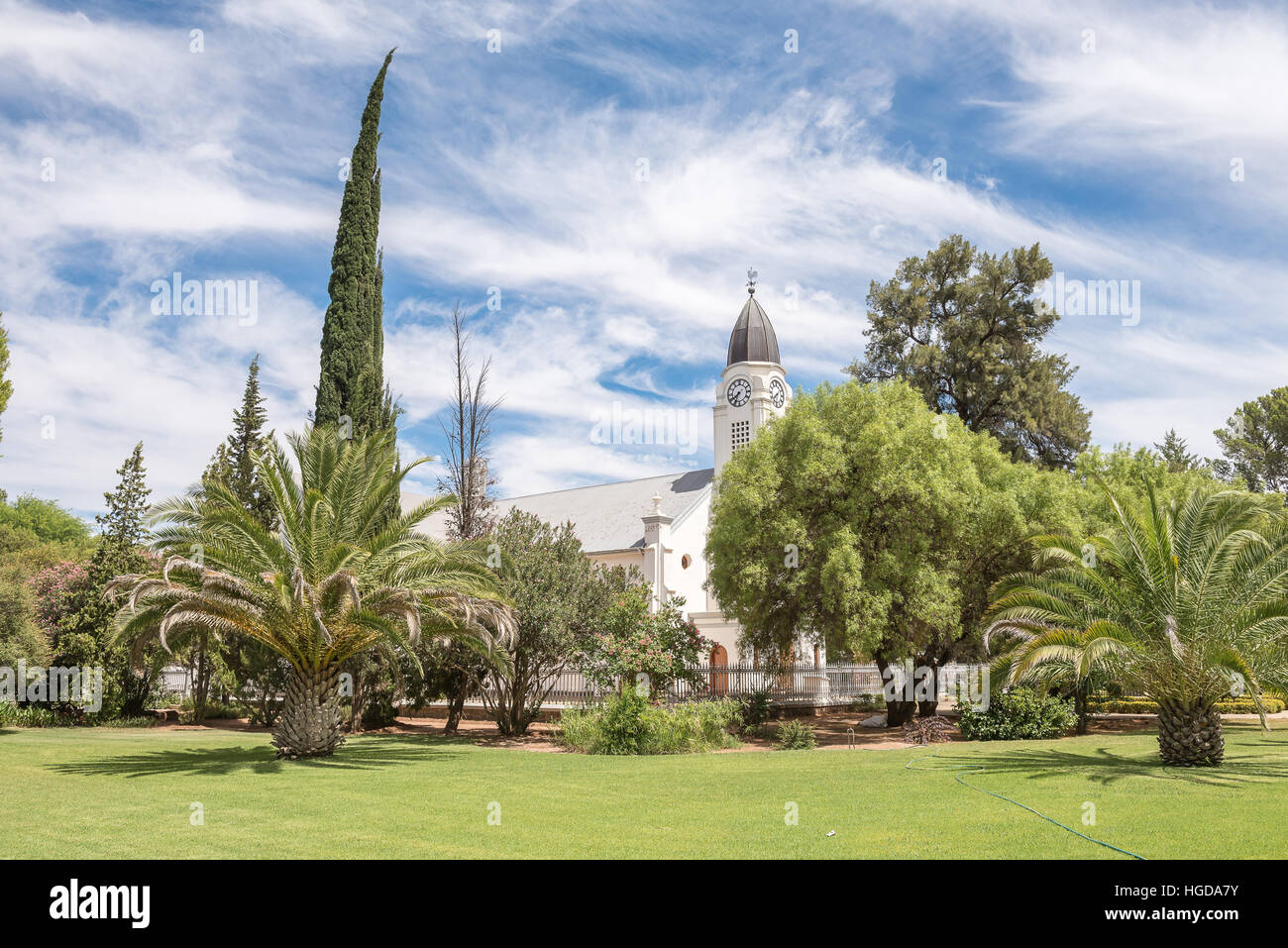 Garden of the Dutch Reformed Church in Jacobsdal, a small town in the ...