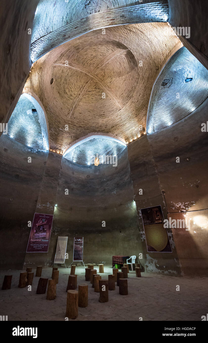 Renovated huge water reservoir in ancient underground city of Ouyi ...
