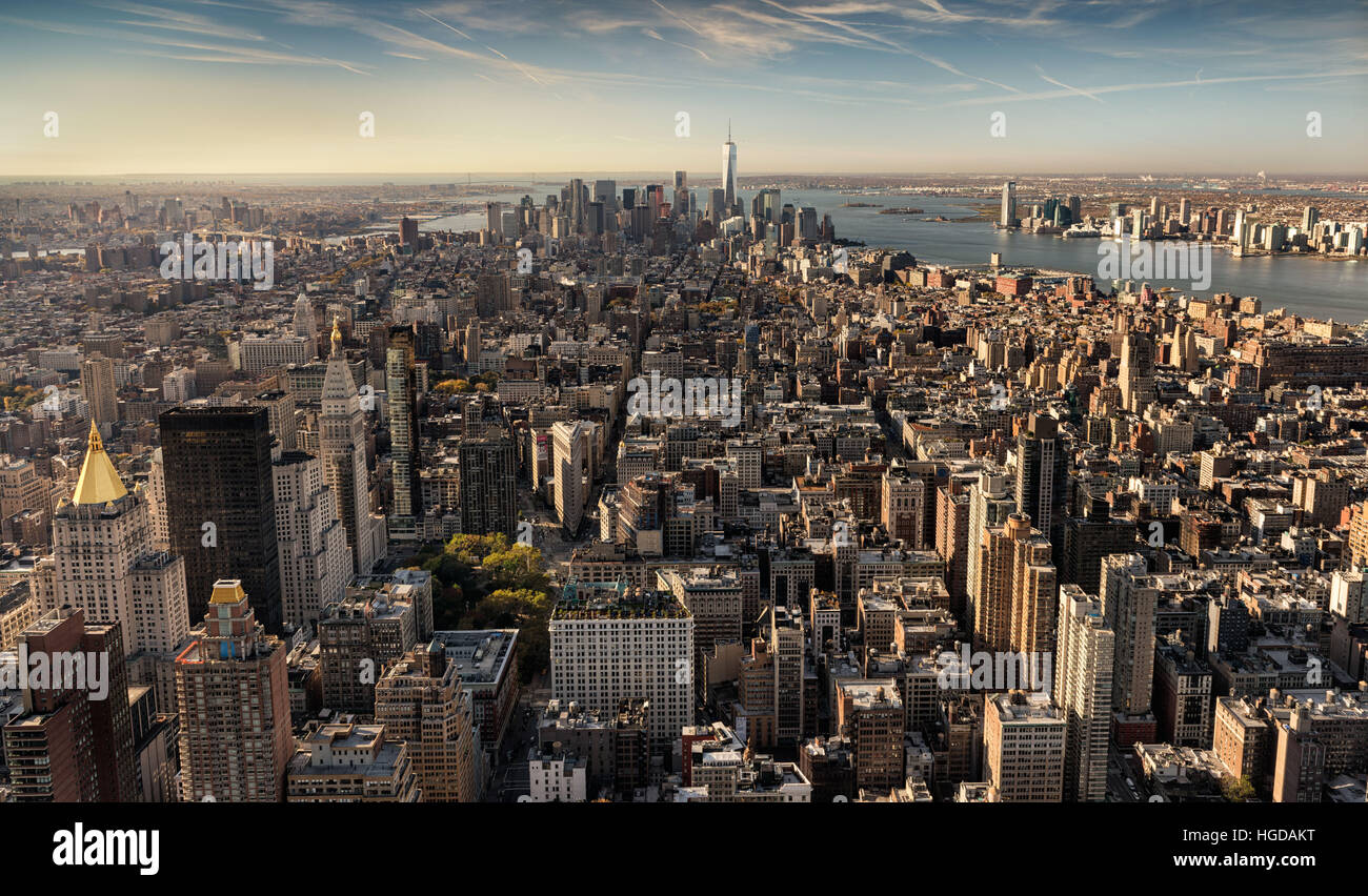 Panoramic view american district retro hi-res stock photography and ...