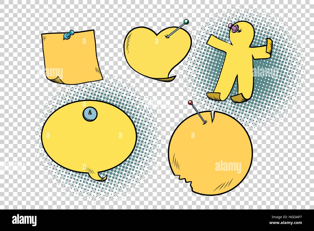 Yellow sticky paper in Stock Vector Images - Alamy